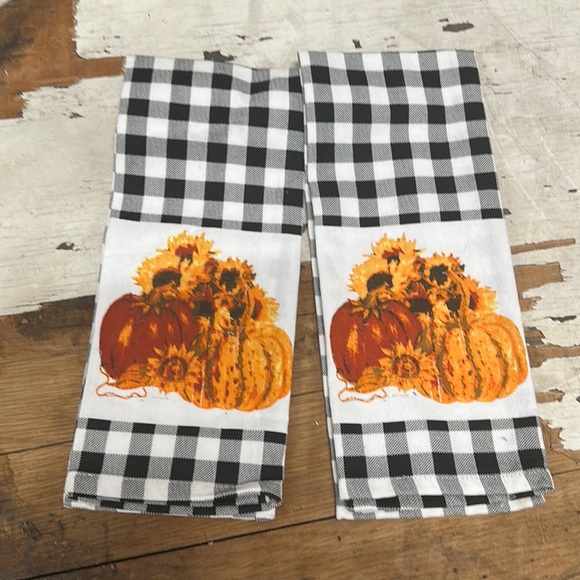 Kitchen | 2 Fall Pumpkins Kitchen Towels | Poshmark